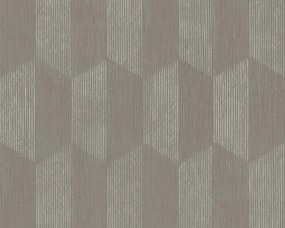 Vliesová 3D tapeta grafická šedá, béžová, taupe 385923 / Tapety na zeď 38592-3 Geo Effect (0,53 x 10,05 m) A.S.Création