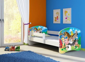Dětská postel - Farma 2 180x80 cm bílá