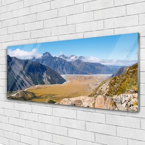 akrylový obraz Hory Údolí Krajina 125x50 cm