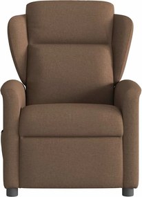 Elektrické masážní polohovací křeslo hnědé textil 3303128