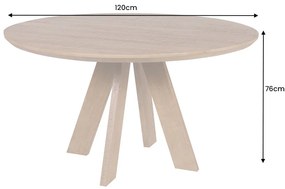 Kulatý jídelní stůl Eglantine 120 cm hnědé mango