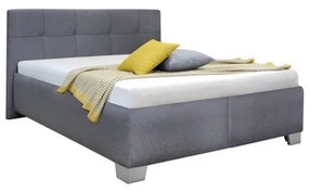 Čalouněná postel Mary XXL 180x200, šedá, včetně matrace