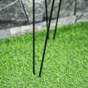 Sada 3 kovových stojanů na květiny Outsunny pro květináče do Ø16 cm, elegantní stojan na květiny v černé barvě | Aosom.de