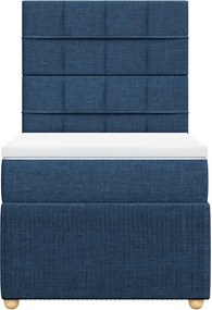 Box spring postel s matrací modrá 90x190 cm textil 3291917