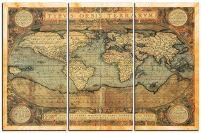 Obraz na plátně - Starožitný mapa světa 1102B (105x70 cm)