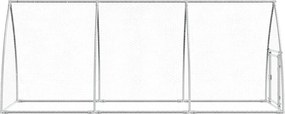 Klec pro kuřata stříbrná 300 x 105 x 120 cm pozinkovaná ocel 172553