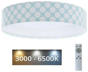 BPS Koncept | LED Stmívatelné svítidlo GALAXY KIDS LED/24W/230V puntíky zelená/bílá + DO | BS0563