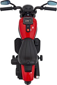 Ramiz Elektrická motorka Chopper FASTER pro děti červená + FM rádio + audio panel + LED