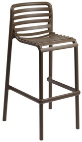 OnaDnes -20% Nardi Hnědá plastová zahradní barová židle Doga 75 cm