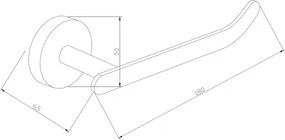 Mexen příslušenství, LOFT držák na wc papír, chrom, 7012633-00