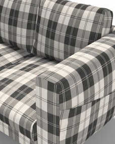 Potah na pohovku IKEA Norsborg 2-místná barva černá látka pletený vzor, vzorované