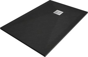 Mexen Stone+ kompozitní obdélníkový sprchový kout 100 x 90 cm, černý - 44709010