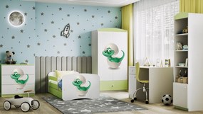 Dětská postel Babydreams dinosaurus zelená