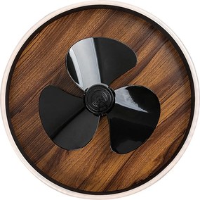 Rabalux Černé stropní LED svítidlo s ventilátorem Faustine 470mm 30W CCT s DO 71016