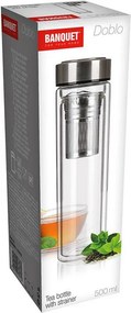 Láhev na čaj dvoustěnná se sítkem DOBLO, 500 ml