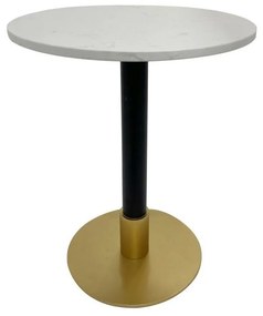 DKD Home Decor Postranní stolek Kov, Bílý Mramor 50 x 50 x 61 cm