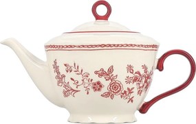 Vínová/slonovinová porcelánová konvice na čaj 920 ml Cyril – S|P Collection