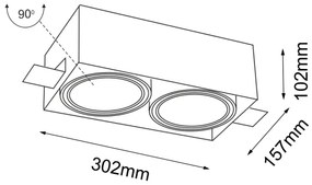 Shilo 7328 - Podhledové svítidlo KOMORO 2xGU10/15W/230V bílá