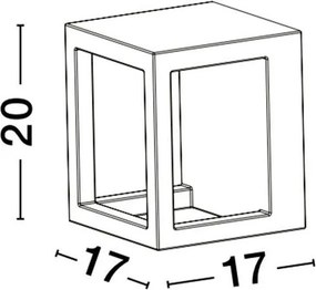 NV 9540214 Venkovní nástěnné svítidlo BEV šedý beton skleněný difuzor LED 5W 3000K 120-230V IP65 - NOVA LUCE