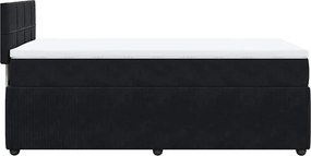 Box spring postel s matrací černá 100x200 cm samet 3289964
