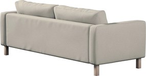 Potah na pohovku IKEA Karlstad, 3-místná, rozkládací barva béžová látka pletený vzor