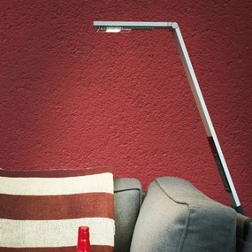 Luctra Flex LED stojací lampa, baterie, hliník