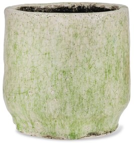Garden Trading Obal na květináč Alderton, zelená barva, keramika 17cmx17cm