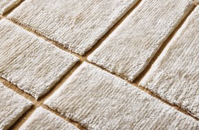 Diamond Carpets India, Ručně vázaný kusový koberec Radiant Mohair DESP P41 Mohair White, 80x150, béžová, ložnice