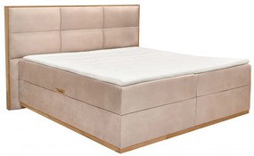 Čalouněná postel MAGNUM - béžová 160 × 200 cm