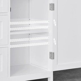 Komoda AUK-E1154 WT, mdf, bílá (60 x 30) cm