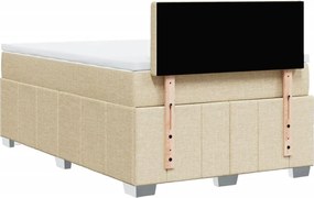 Box spring postel s matrací krémová 120x190 cm textil 3287026