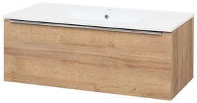 Mereo Mailo, koupelnová skříňka s keramickým umyvadlem 101 cm, dub - CN527