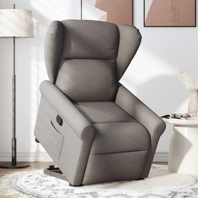 Zvedací polohovací křeslo taupe textil 3303381