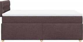 Box spring postel s matrací tmavě hnědá 120x200 cm textil 3288957