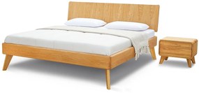 Designová postel z masivu Postelia FORZA, BUK, 160x200 cm manželské dvoulůžko