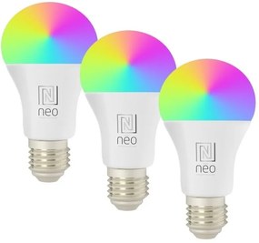 Led žárovka immax neo lite e27 11w rgb+cct, barevná a bílá, wifi - balení 3 ks