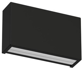 Linea Light 9545 Box_W, černé nástěnné svítidlo se svícením nahoru/dolů, 10W LED 3000K, délka 13,9cm