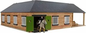 KIDS GLOBE Dřevěná stavebnice Stáj pro koně / 1:24 / 3 boxy / od 4 let