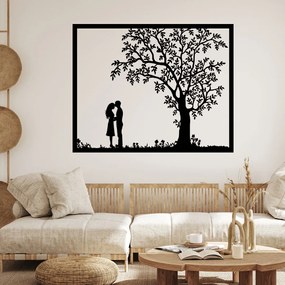 dřevo života Dřevěný strom na zeď SOUZNĚNÍ Rozměry (cm): 60x48, Barevný vzor: Černá