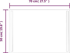 Koupelnové zrcadlo s LED osvětlením 70x50 cm 151746