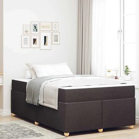 Rám postele s matrací Tmavě hnědá 120 x 200 cm textil 3399352