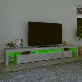 TV skříňka s LED osvětlením betonově šedá 260x36,5x40 cm 3152781