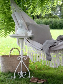 Béžová režná bavlněná hamaka se střapci Hammock - 150*245 cm