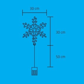 LED Vánoční dekorace do okna 16xLED/3xAA teplá bílá