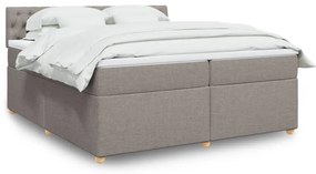 Box spring postel s matrací taupe 200x200 cm textil 3286798