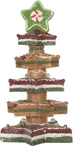 Dekorace svítící stromek z hvězd Gingerbread Tree - 15*15*29 cm / 3*AAA