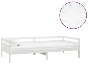 vidaXL Marketos Válenda s matrací 90 x 200 cm bílá masivní borové dřevo