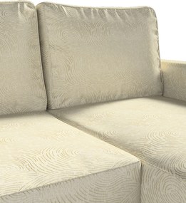 Potah na pohovku IKEA Backabro rozkládací se šezlongem barva béžová látka lesklé, pletený vzor, vzorované