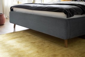 Čalouněná postel lemina s úložným prostorem 160 x 200 cm modrá MUZZA