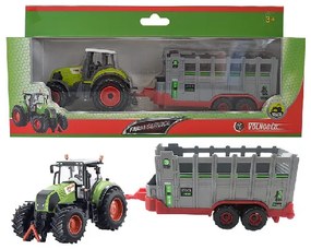 FARM SERVICE - Traktor s přívěsem na přepravu zvířat 1:50
